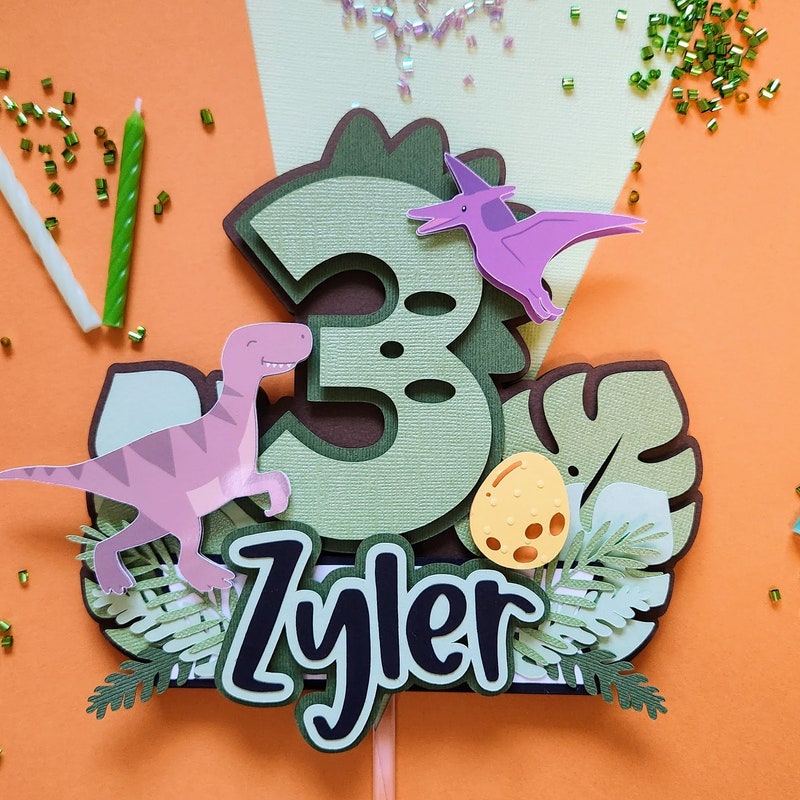 Dino Cake Topper - Etsy