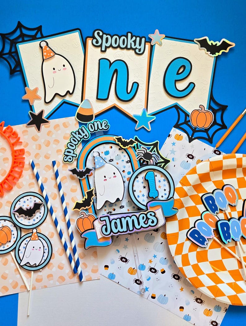 My First Boo-day | Spooky One Cake Topper | Spooky One Boy| Halloween ...