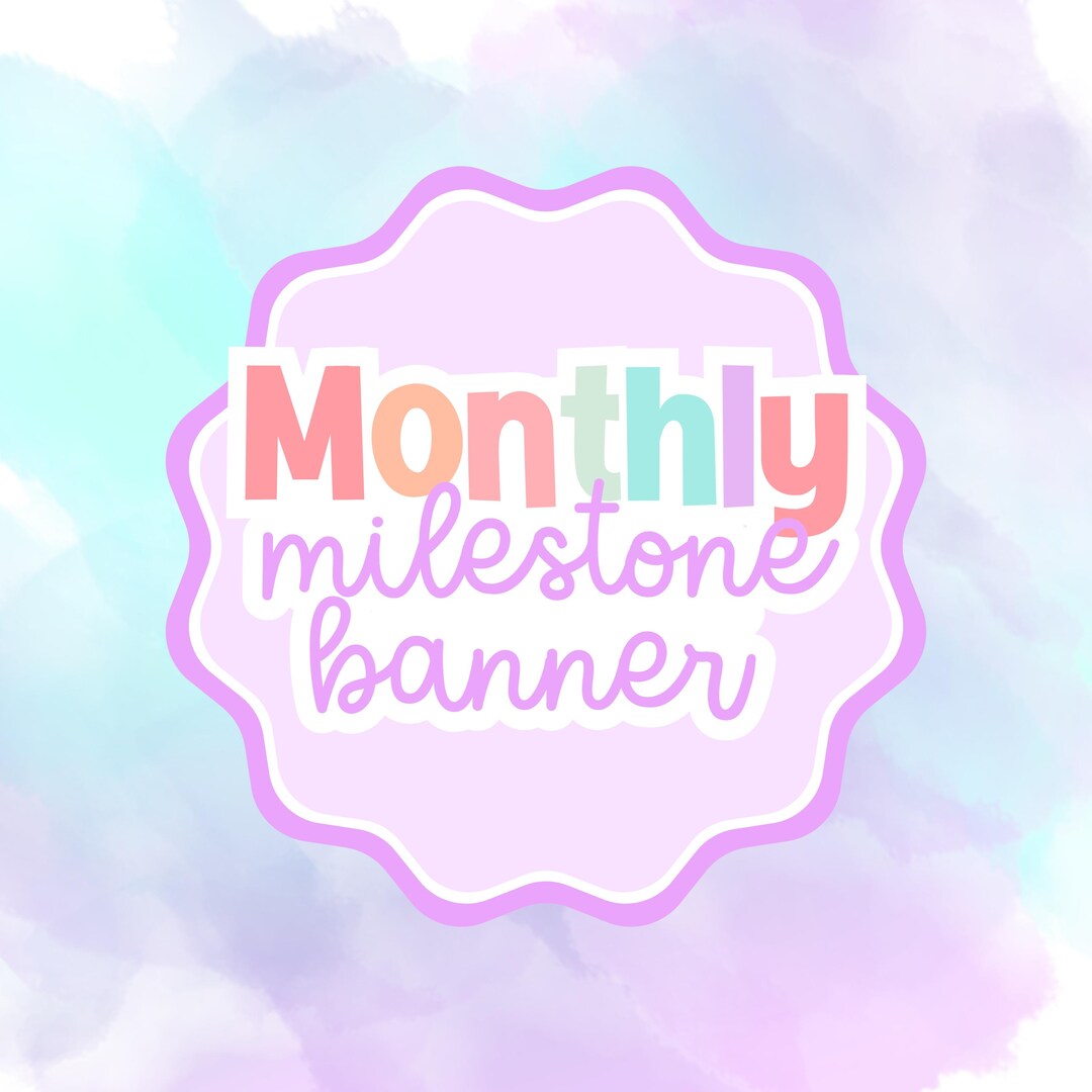 Custom Monthly Milestone Banner - Etsy