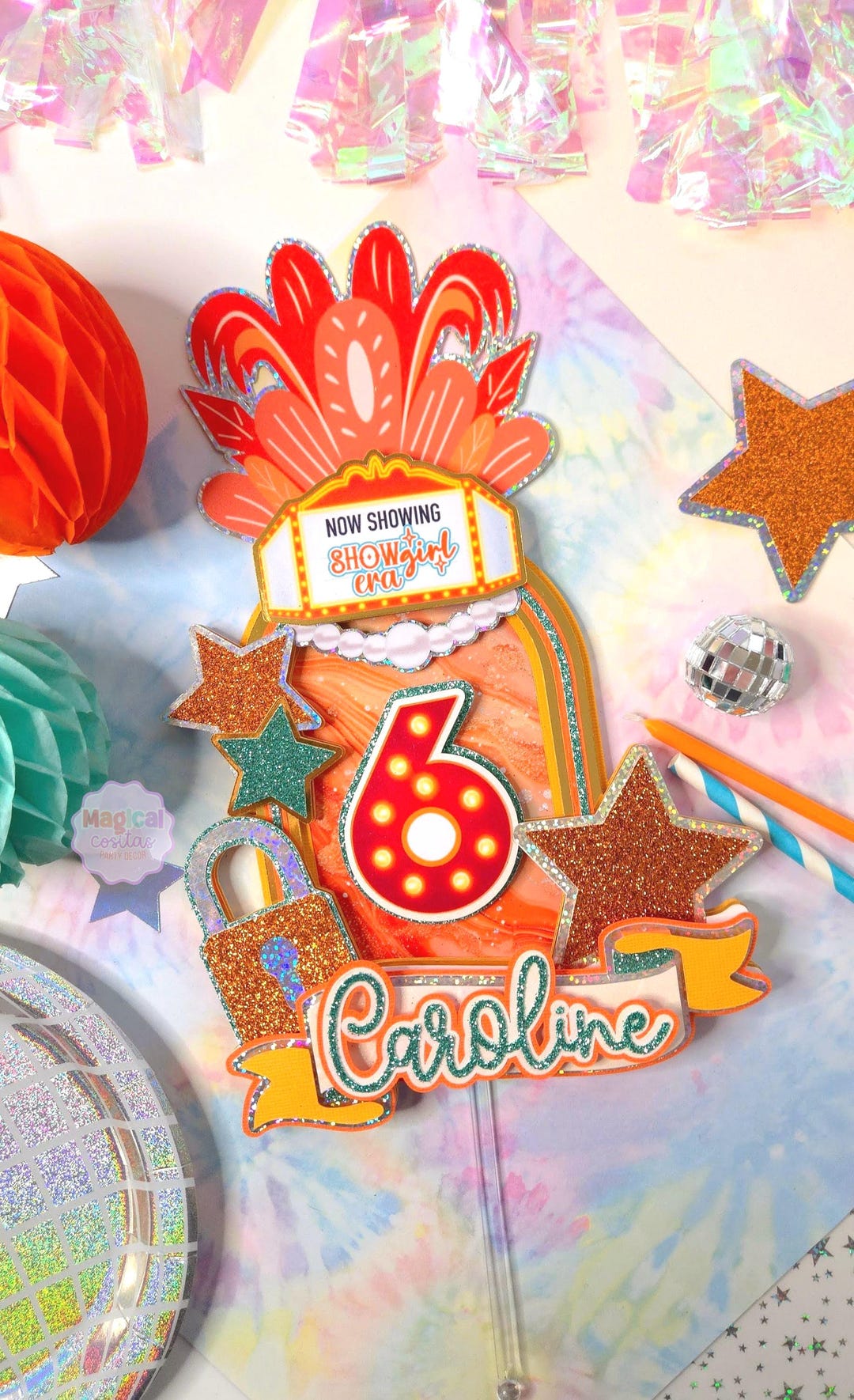 The Life of a Birthday Girl Party | Showgirl Cake Topper | Era Birthday ...