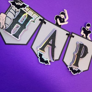 Wednesday Banner Wednesday Addams Inspired Party Decor Wednesday Addams ...