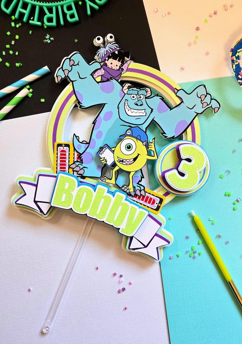 Monster Cake Topper | Monsters Party Decor | Monsters Birthday Party ...