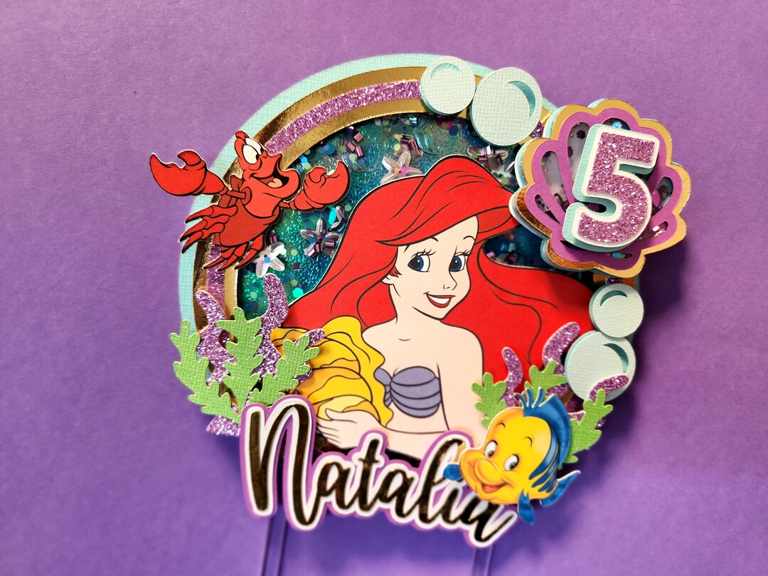 Mermaid Cake Topper Little Mermaid Cake Topper Under the Sea Cake ...