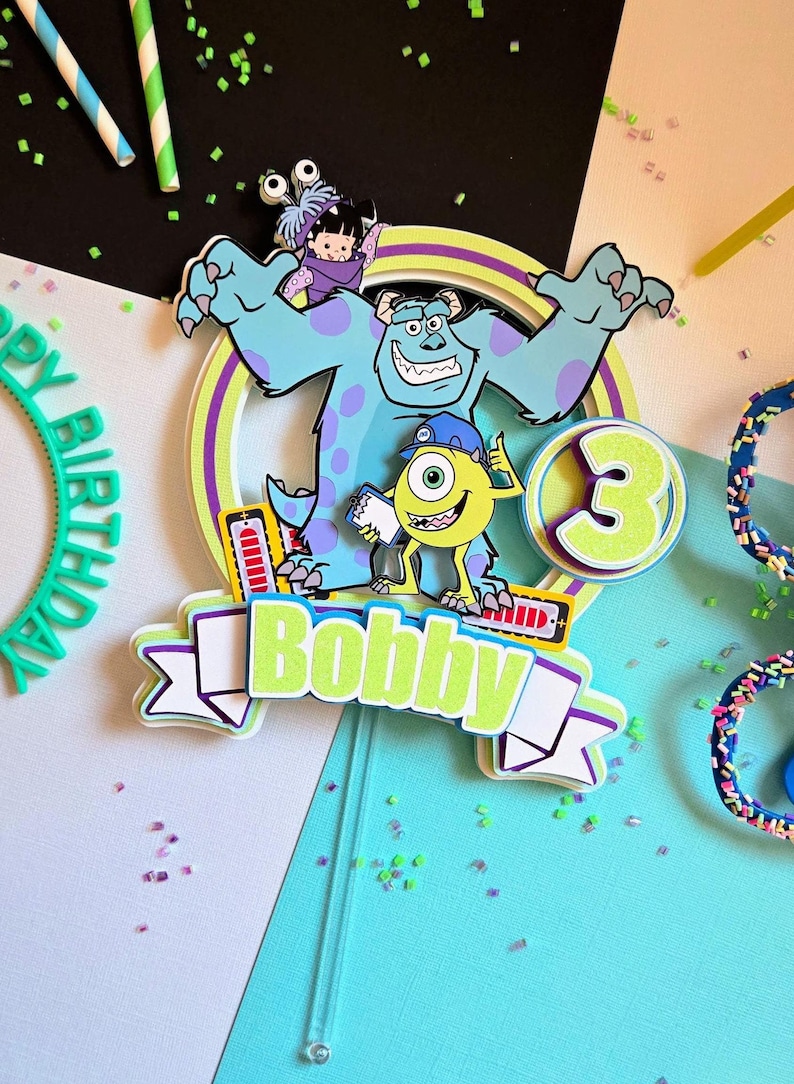 Monster Cake Topper | Monsters Party Decor | Monsters Birthday Party ...