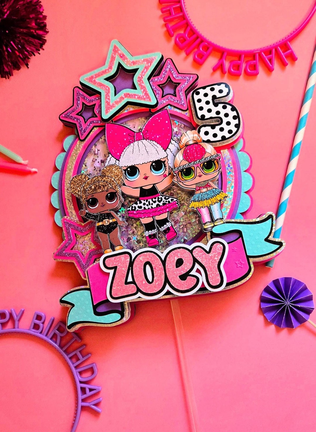 Doll Cake Topper Surprise Doll Cake Topper Custom Cake Topper Dolls ...