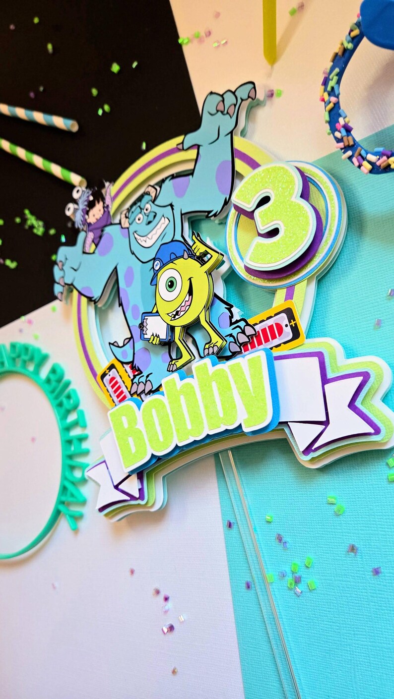 Monster Cake Topper | Monsters Party Decor | Monsters Birthday Party ...