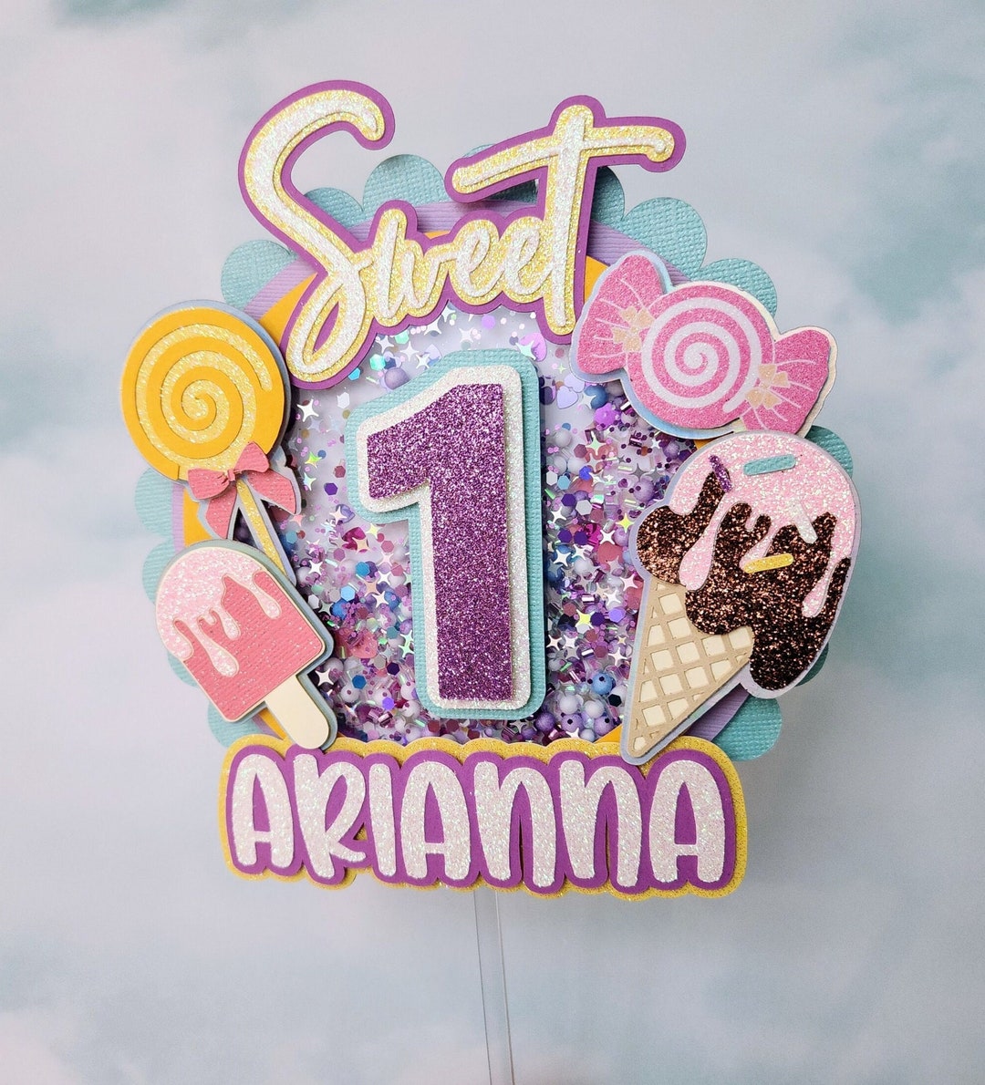 Candy Cake Topper Sweets Cake Topper Candyland Cake Topper - Etsy