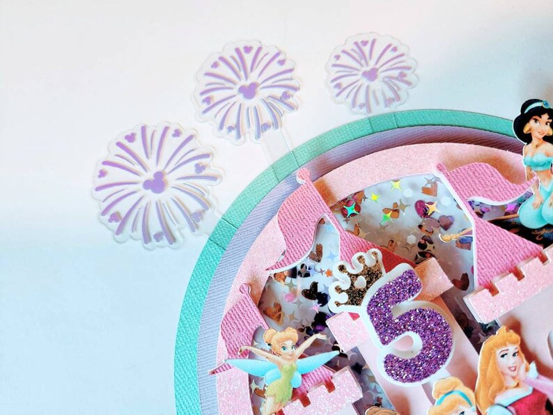 Princess Cake Topper Pink Castle Cake Topper Disney - Etsy