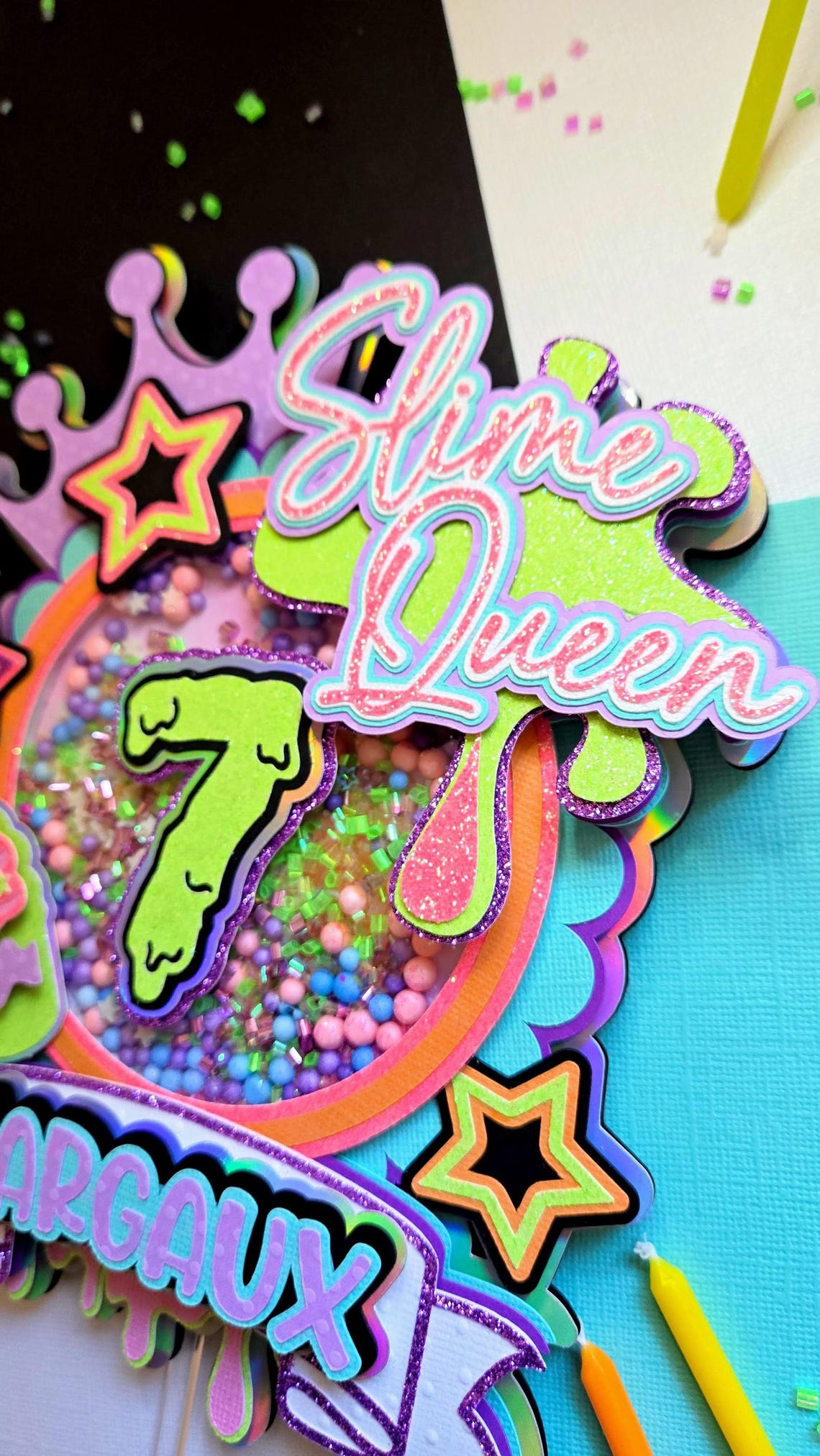 Slime Cake Topper | Slime Party Cake Topper | Slime Party Decor | Slime ...