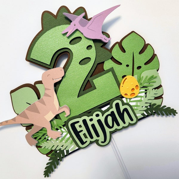 Dino Cake Topper - Etsy