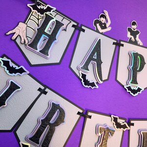 Wednesday Banner Wednesday Addams Inspired Party Decor Wednesday Addams ...