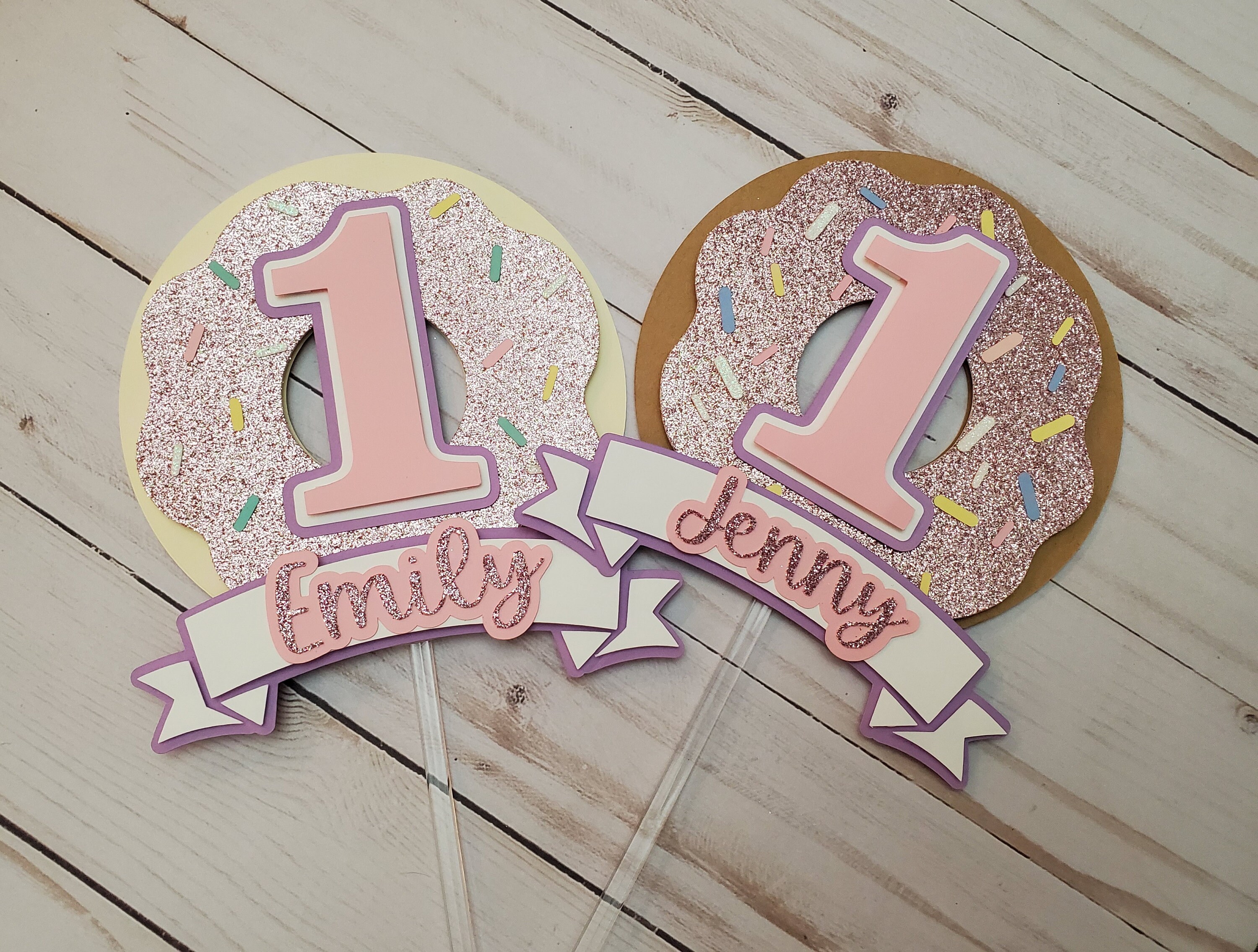 Donut Theme Cake Topper Pink Donut Cake Topper Donut Party - Etsy