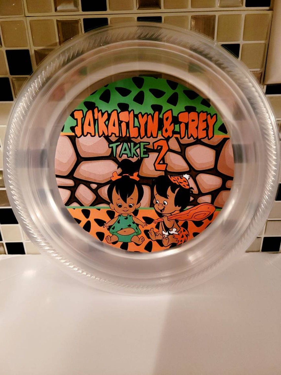 Custom African American Bam Bam & Pebbles Plates Bam Bam | Etsy Custom African American Bam Bam & Pebbles Plates Bam Bam | Etsy