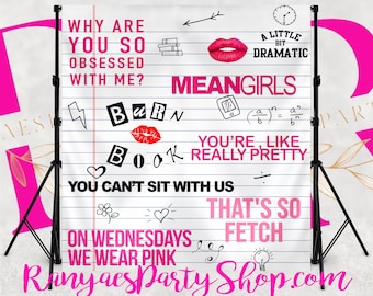 Mean Girls Party Backdrop - Etsy
