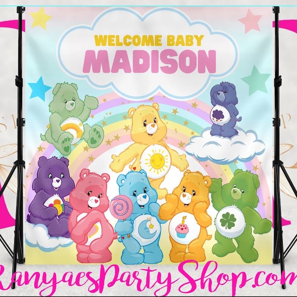 Carebear Backdrop for Baby Shower - Etsy