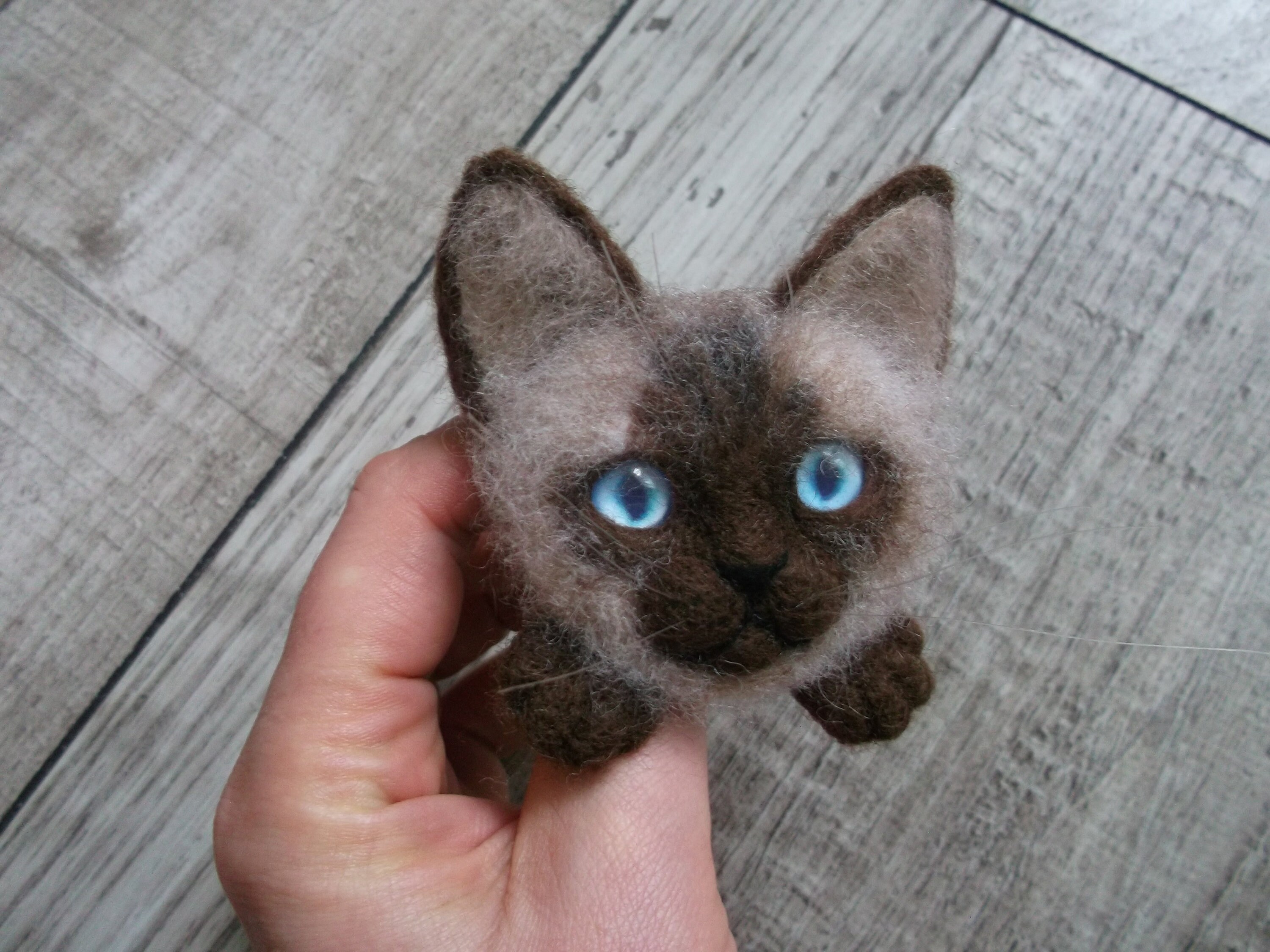 Custom Pet Portrait Felted Cat Cat Personalized Pet Pet - Etsy