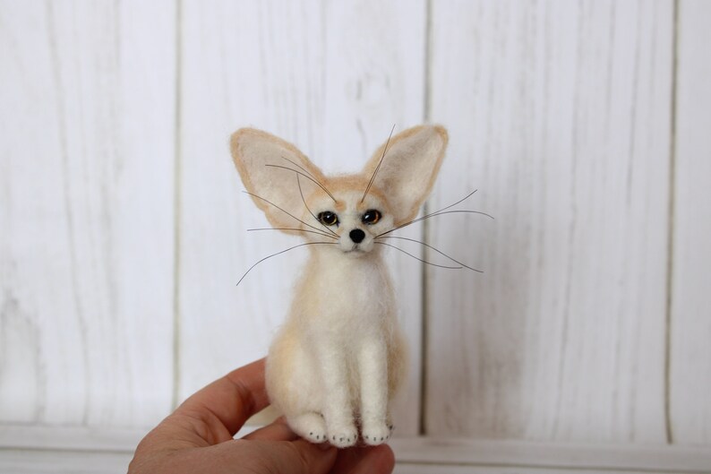 Needle Felted Fox Fenec. OOAK Fox . Needle Felted Fox. Fennec - Etsy