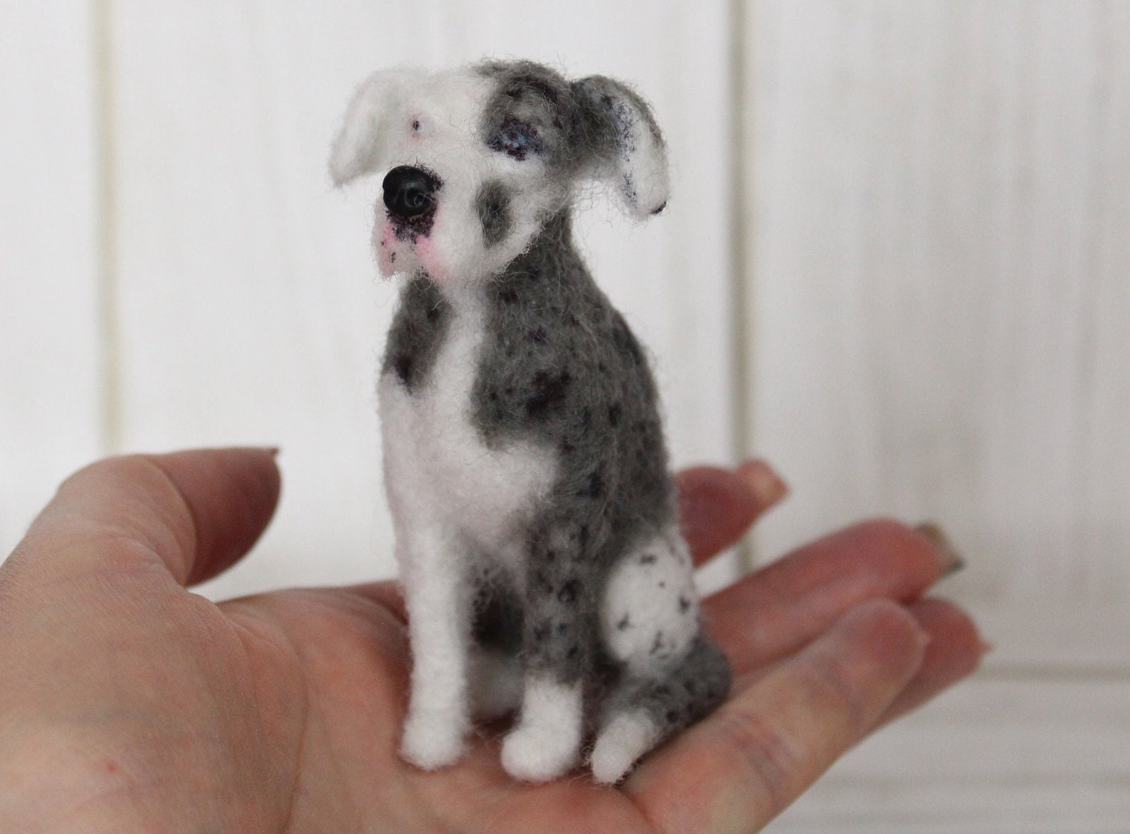 Custom Pet Portrait Felted Dog, Miniature Felted Dog Portrait, Memorial ...