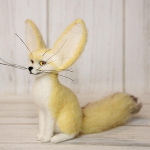 Needle Felted Fox Fenec. OOAK Fox . Needle Felted Fox. Fennec Fox ...