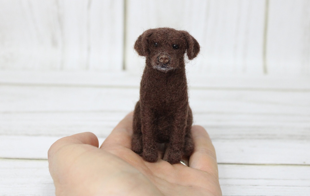 Custom Pet Portrait Dog Felted Sculpture Dog Lover Gift Felt Memorial ...