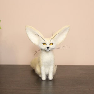 Needle Felted Fox Fenec. OOAK Fox . Needle Felted Fox. Fennec - Etsy
