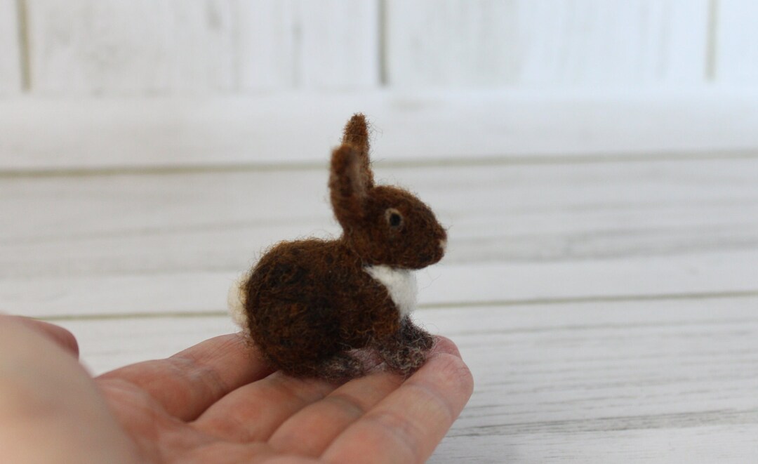Tiny Felted Bunny Felted Miniature Bunny Needle Felted - Etsy