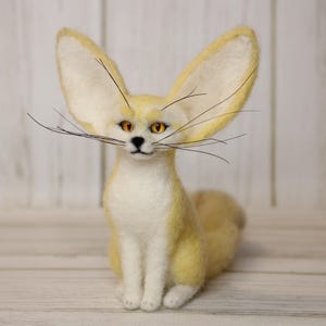 Needle Felted Fox Fenec. OOAK Fox . Needle Felted Fox. Fennec Fox ...