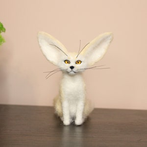 Needle Felted Fox Fenec. OOAK Fox . Needle Felted Fox. Fennec - Etsy
