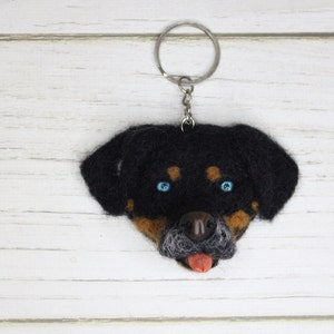 Custom Pet Portrait Felted Dog Keychain, Felted Dog Portrait Memorial ...