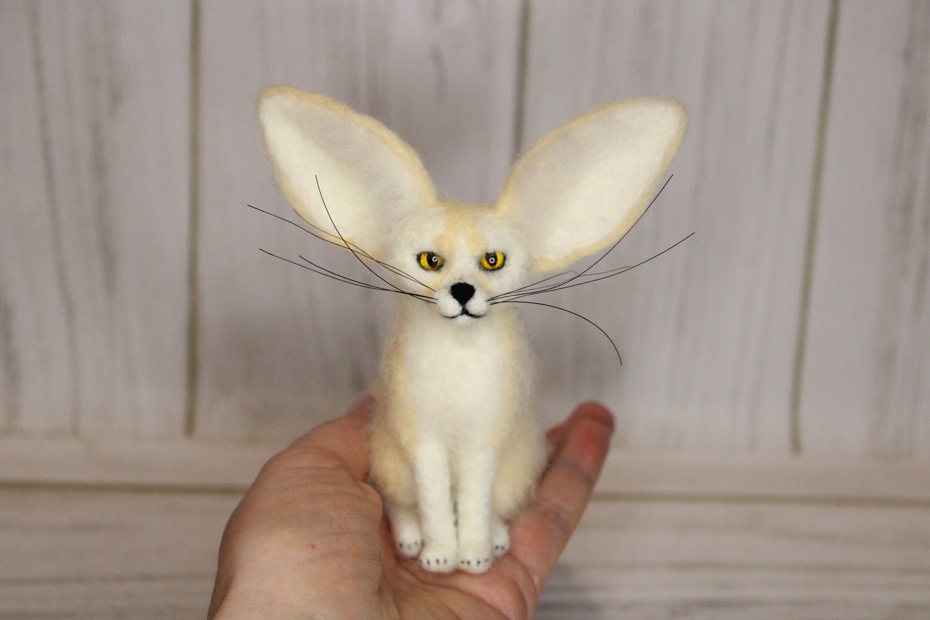 Needle Felted Fox Fenec. OOAK Fox . Needle Felted Fox. Fennec - Etsy
