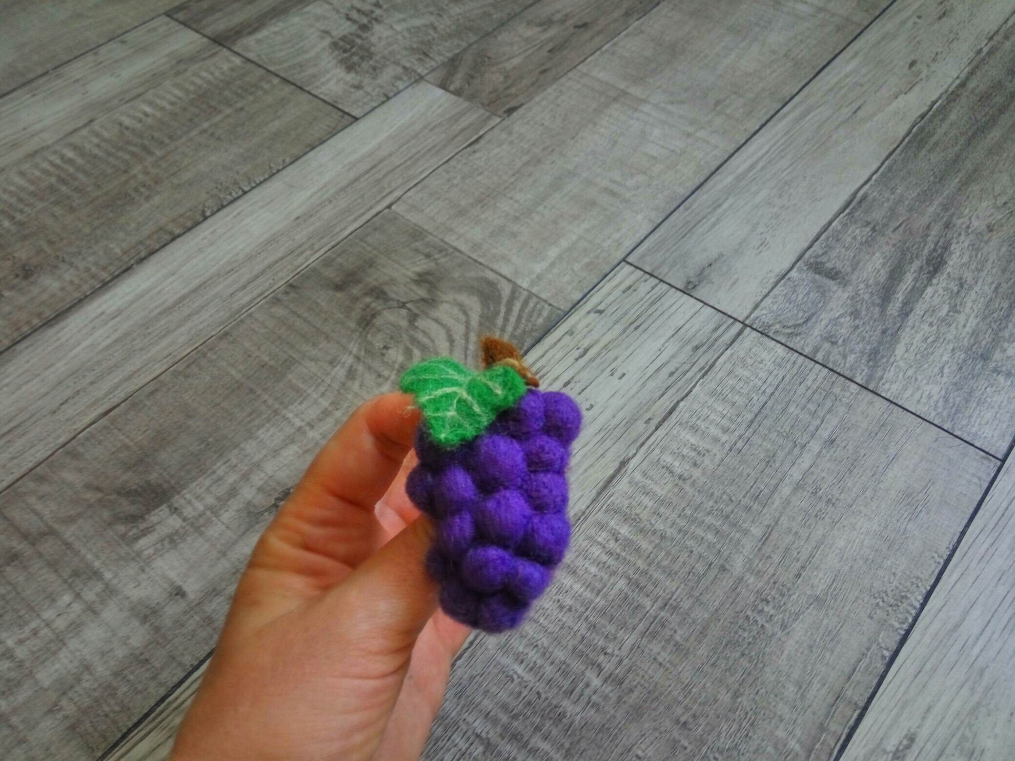 Felt Grapes Brooch - Etsy