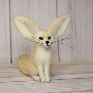 Needle Felted Fox Fenec. OOAK Fox . Needle Felted Fox. Fennec - Etsy