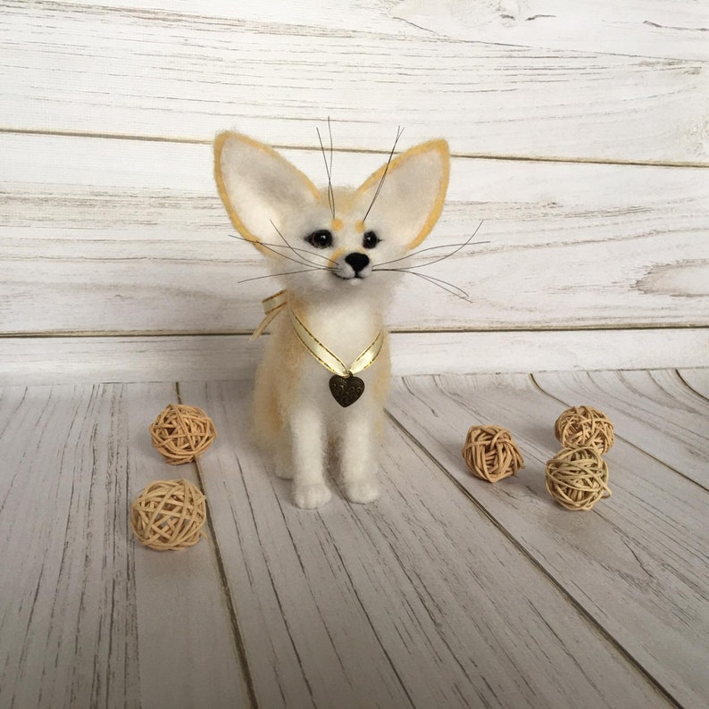 Needle Felted Fox Fenec. OOAK Fox . Needle Felted Fox. Fennec - Etsy