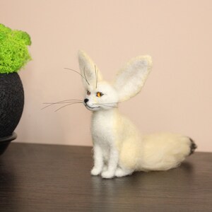 Needle Felted Fox Fenec. OOAK Fox . Needle Felted Fox. Fennec - Etsy