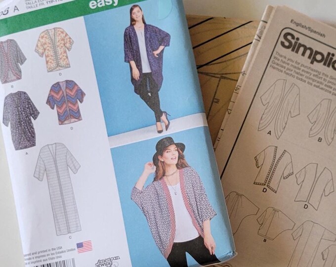Kimono Cardigan Sewing Patterns for Womens Tops, Simplicity Patterns ...