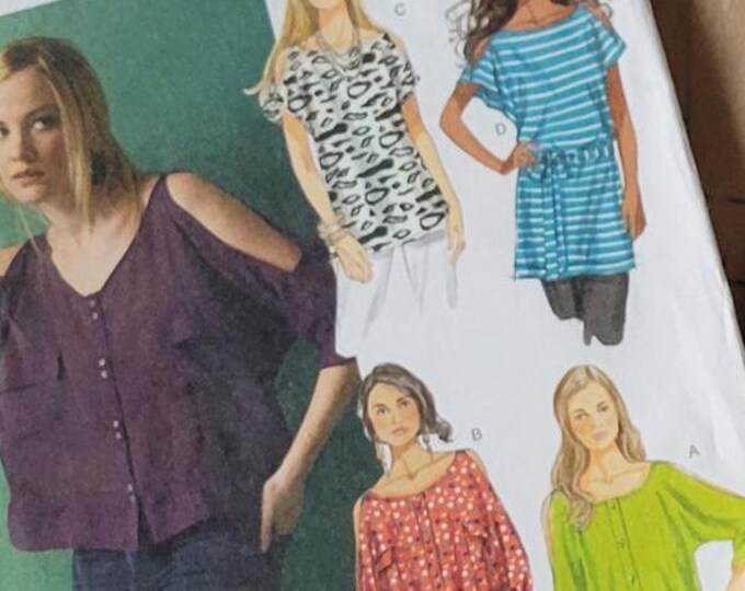 Cold Shoulder Tops Sewing Pattern for Womens Tunic Tops and Belt ...