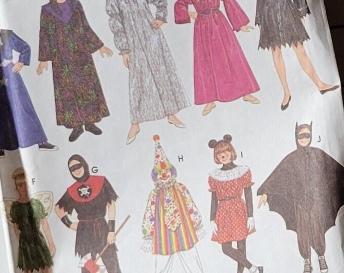 Kids Halloween Costumes Sewing Patterns for Boys and Girls Witch Clown ...