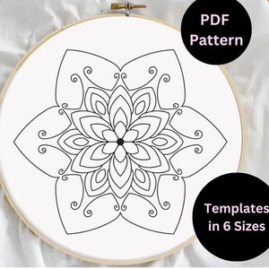 Mandala Hand Embroidery Designs Patterns PDF Stick and Stitch Printable ...