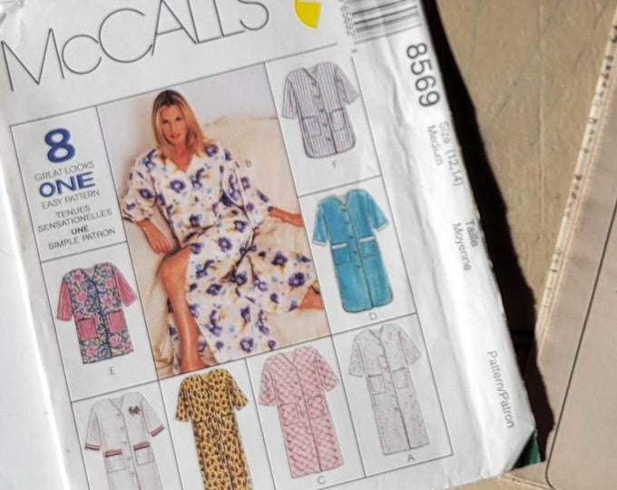 Bath Robe Sewing Patterns for Womens Robes With Pockets, Short Sleeves ...