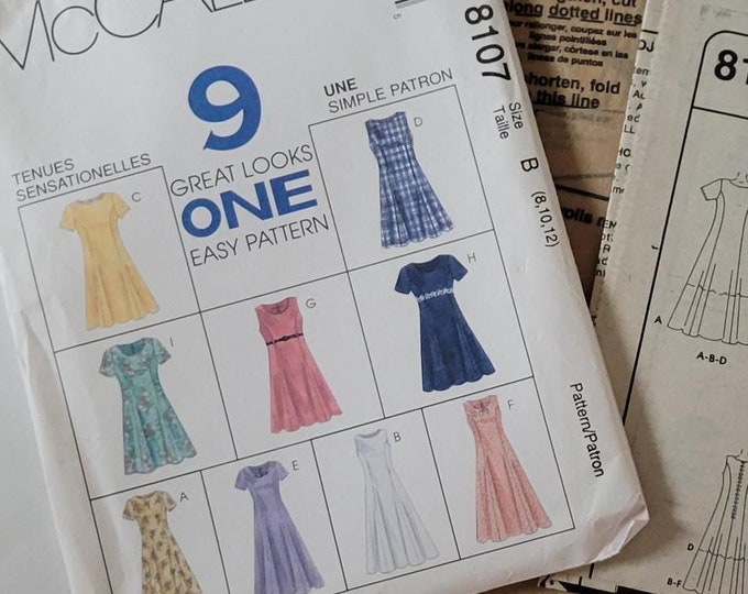 Casual Dress Sewing Patterns for Womens Dresses, Vintage 90s Mccalls ...