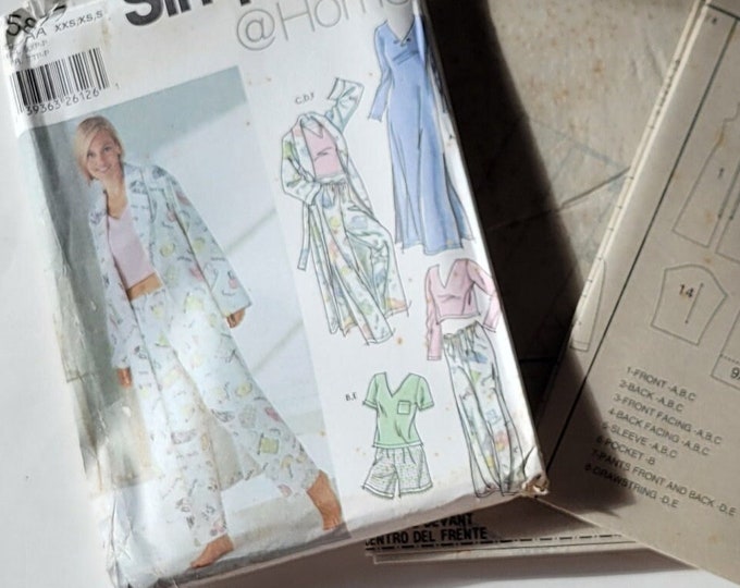 Pajama Set Womens Sewing Patterns Sleepwear Pants Robe Shorts Top ...