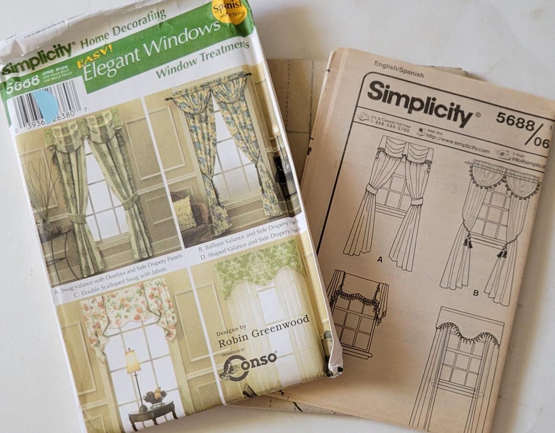 Window Treatment Sewing Patterns for Drapes and Valances , Simplicity ...