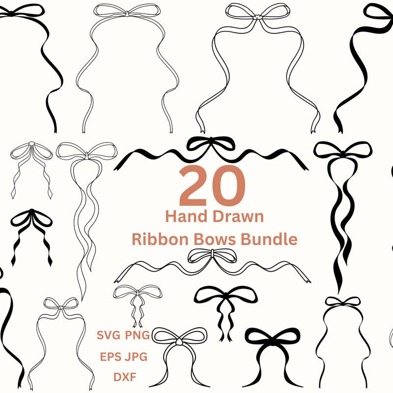 Long Ribbon Clipart - Etsy