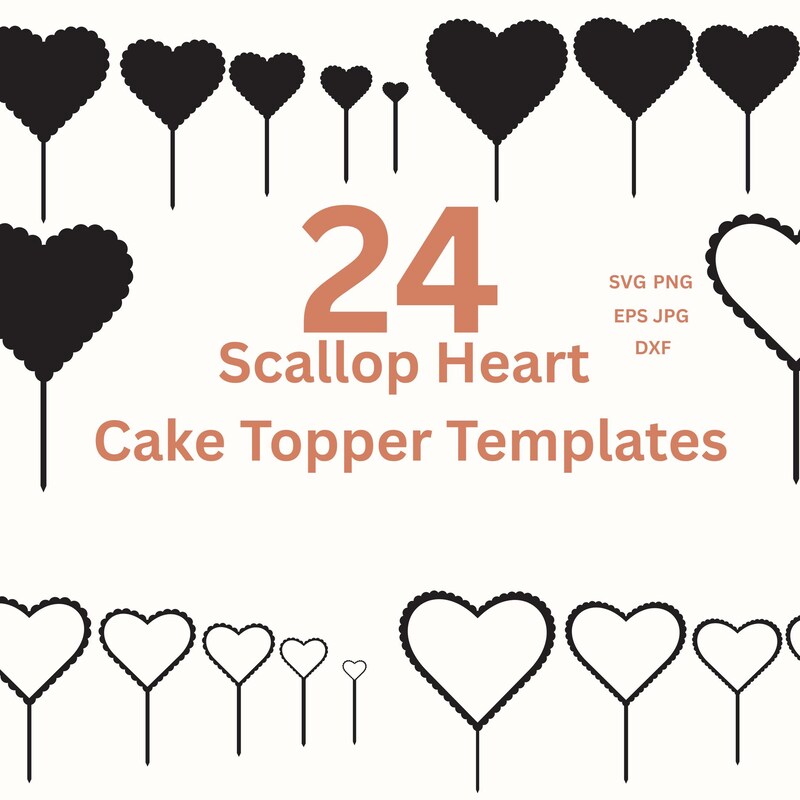 Heart Cake Topper - Etsy