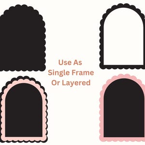 Scalloped Arch SVG Frames and Borders PNG Invitation Shapes, Wedding ...