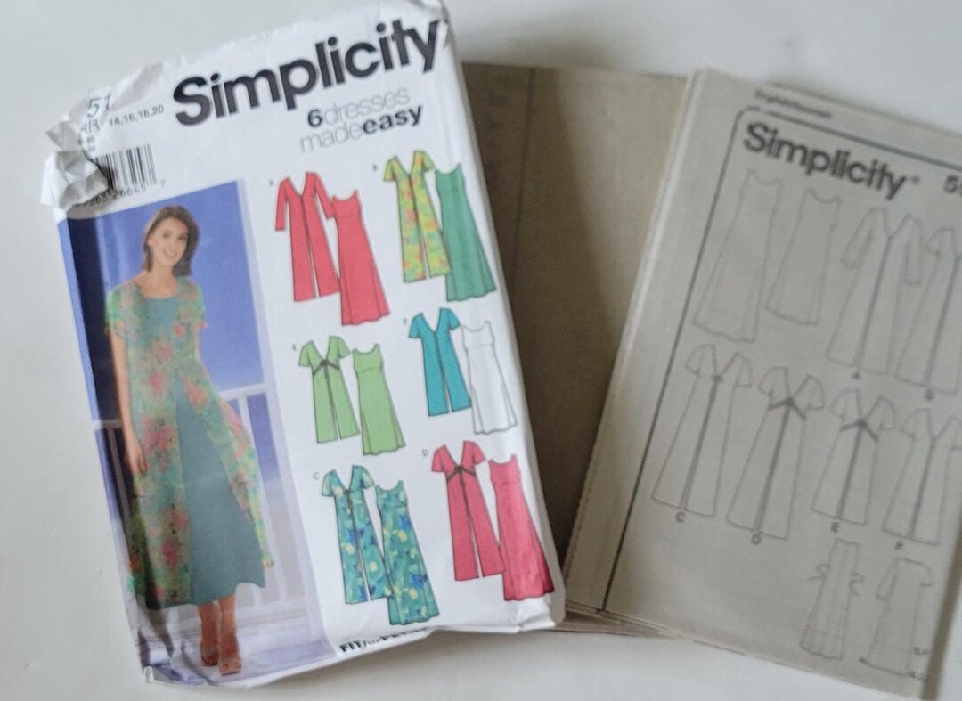 Casual Dress Sewing Patterns for Womens Layered Duster Dresses, Mccalls ...