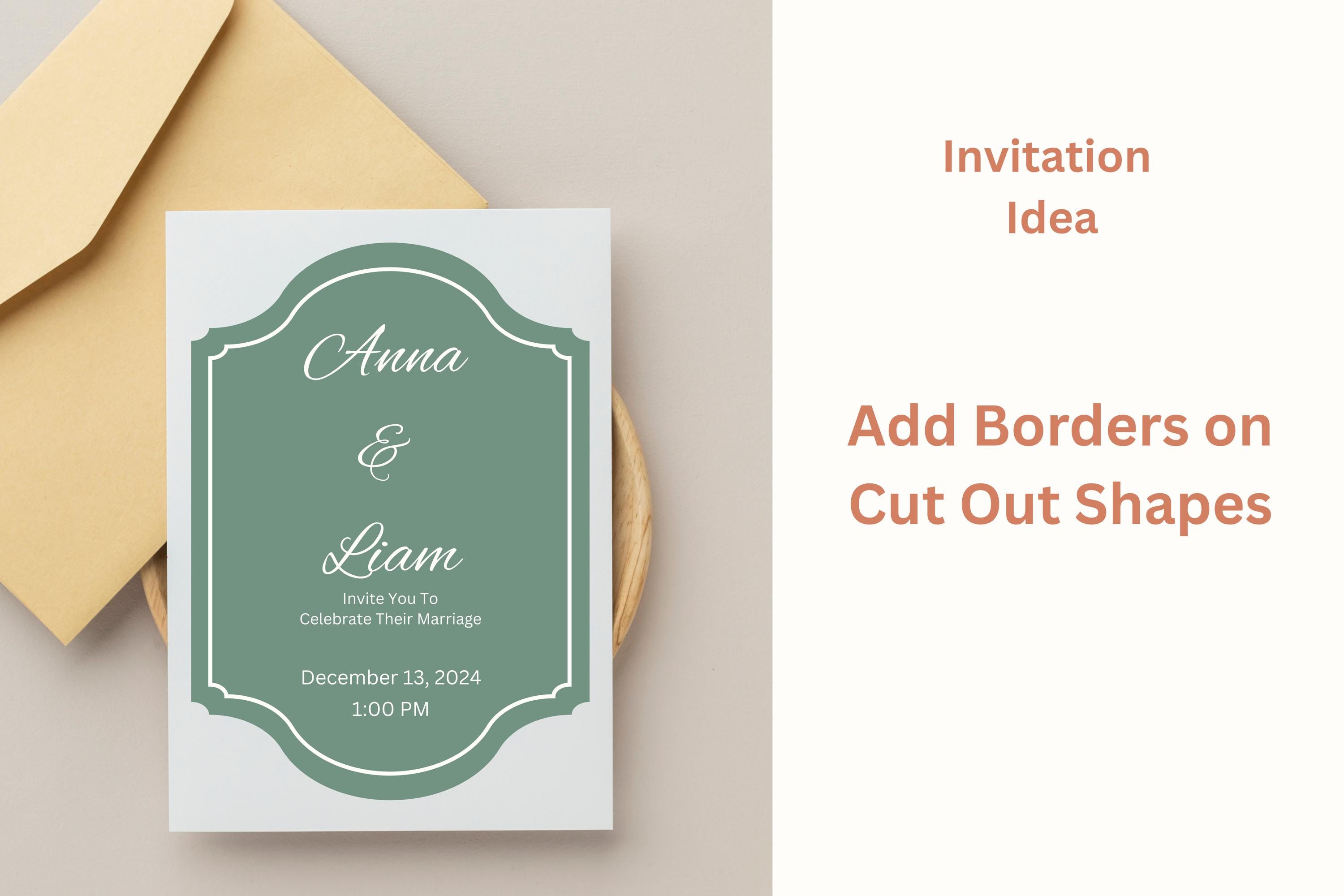 Decorative Borders PNG Sign Shapes SVG Invitation Frames Clipart ...