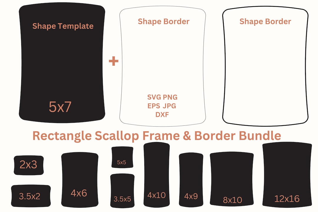 Rounded Rectangle Frame SVG Borders PNG Invitation Shapes Template ...