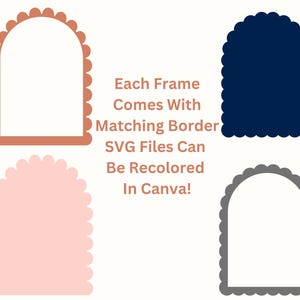Scalloped Arch SVG Frames and Borders PNG Invitation Shapes, Wedding ...