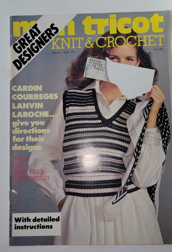 Vintage 70s Mon Tricot Crochet & Knit Magazine February 1979 - Etsy